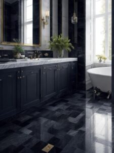 30 New Dark Bathroom Floor Tile Ideas: Modern and Minimal