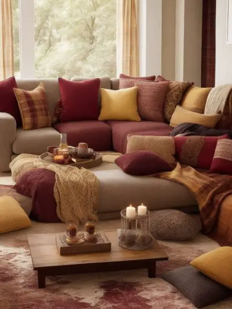 25 Modern Fall Living Room Decor Ideas with Warm Colors 2024