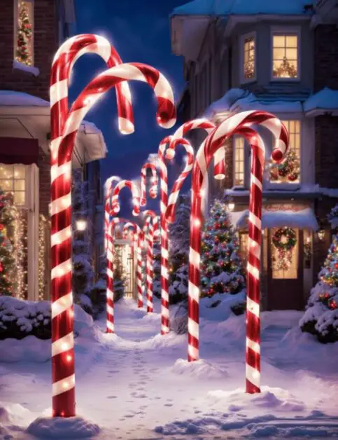 20 Magical Christmas Decoration Ideas for Street Light Poles
