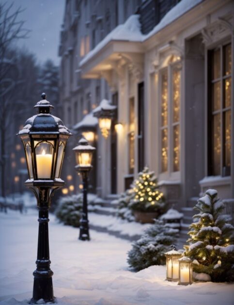 20 Magical Christmas Decoration Ideas for Street Light Poles