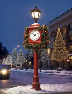 20 Magical Christmas Decoration Ideas for Street Light Poles