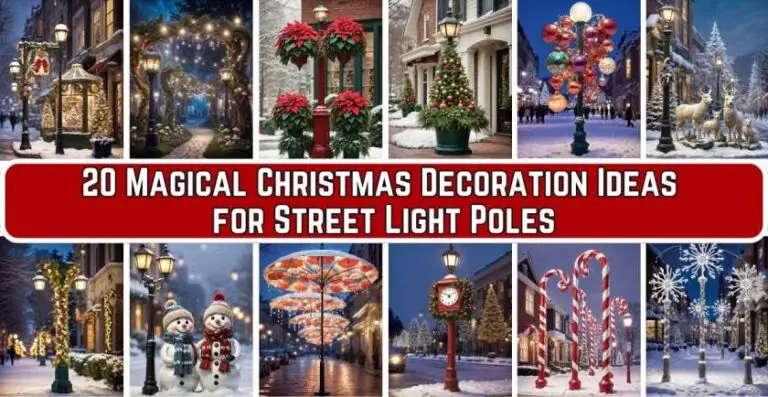 20 Magical Christmas Decoration Ideas for Street Light Poles