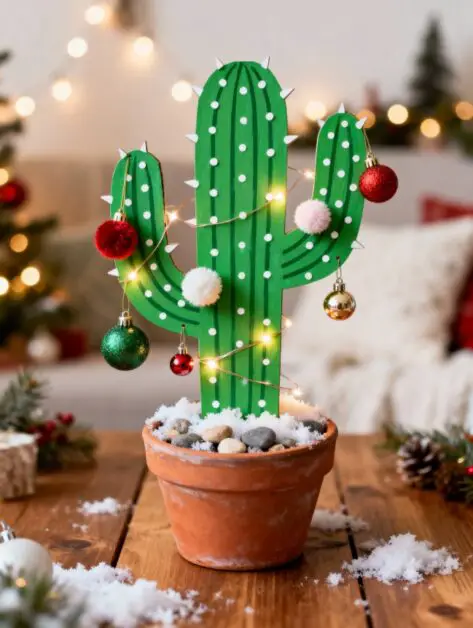 47 Creative DIY Cactus Christmas Tree Ideas