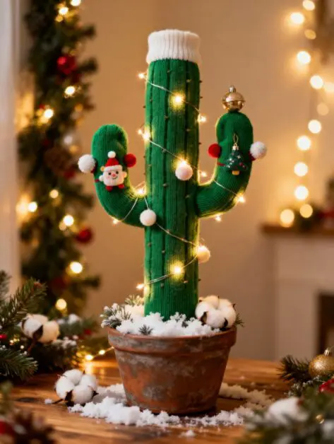 47 Creative DIY Cactus Christmas Tree Ideas
