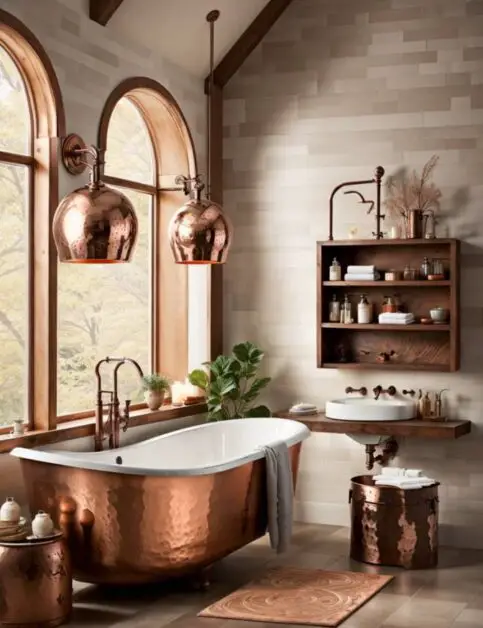 35 Modern Rustic Bathroom Design Ideas in 2023