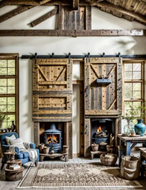 19 Ideas for Wood Stoves in Farmhouse Living Rooms