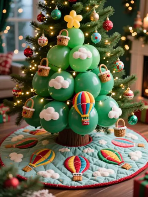 40 Unique Hot Air Balloon Christmas Tree Decoration Ideas