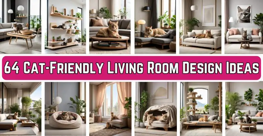 64 Cat-Friendly Living Room Design Ideas