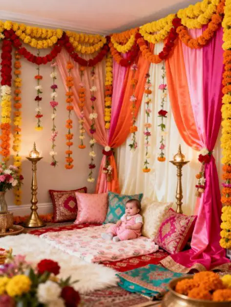 59 Unique Indian Traditional Baby Shower Decoration Ideas