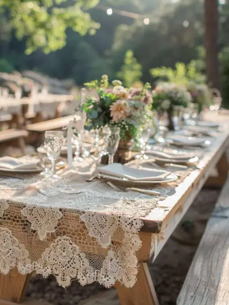 Charming Outdoor Rustic Wedding Reception Decor Ideas