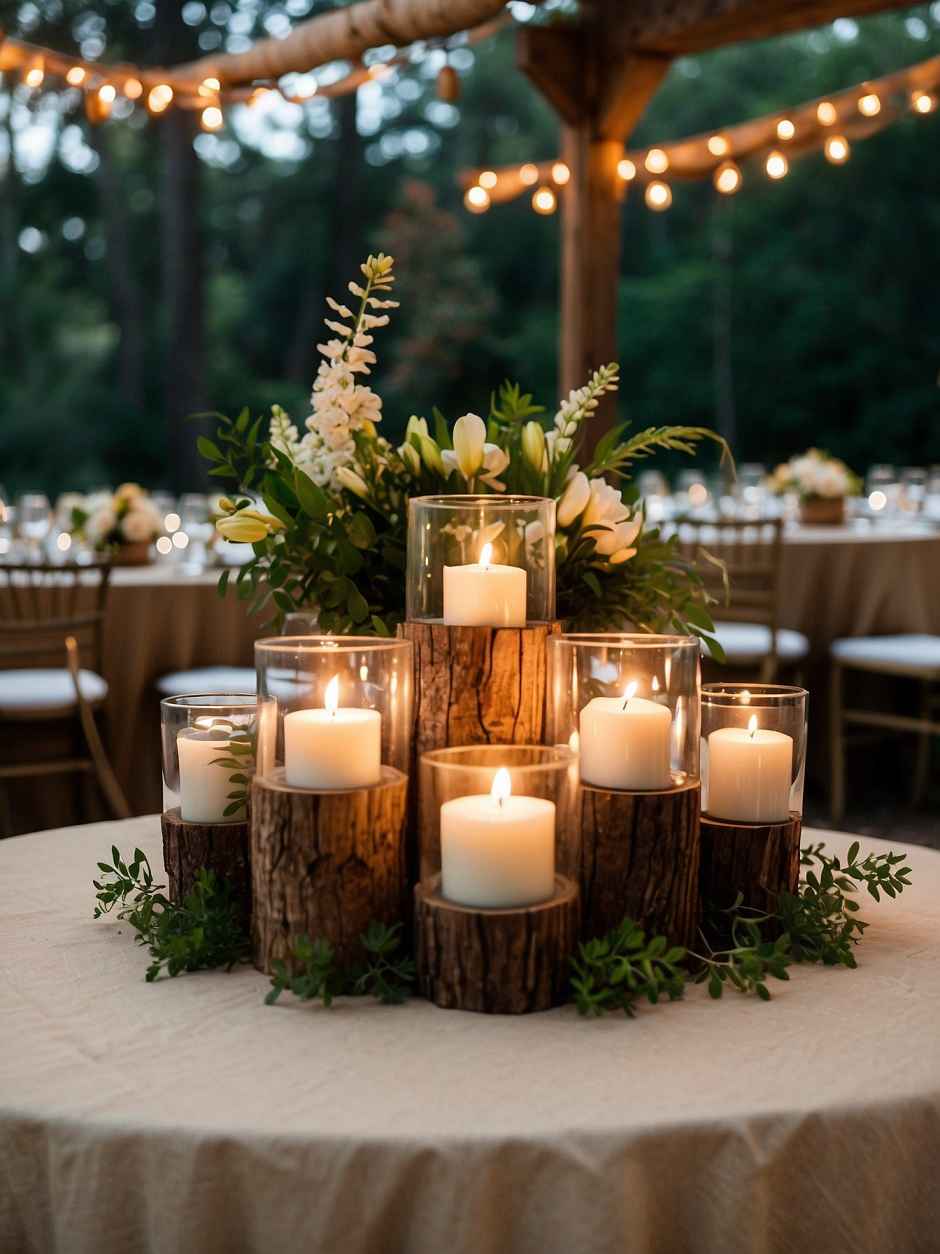 Charming Outdoor Rustic Wedding Reception Decor Ideas