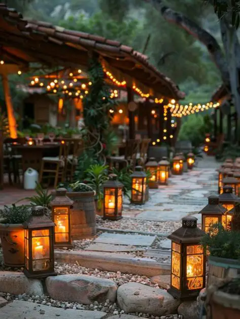 Charming Outdoor Rustic Wedding Reception Decor Ideas