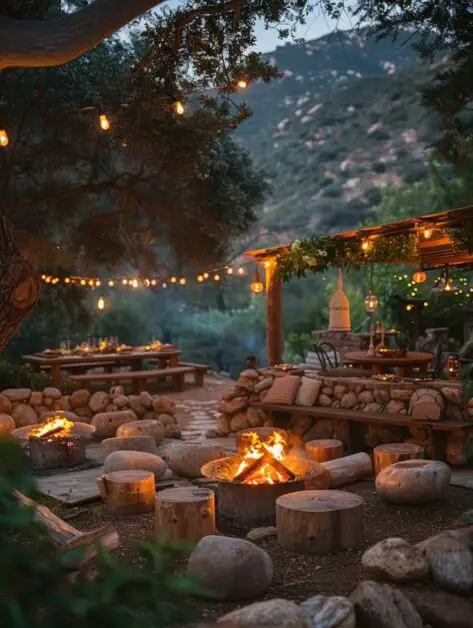 Charming Outdoor Rustic Wedding Reception Decor Ideas