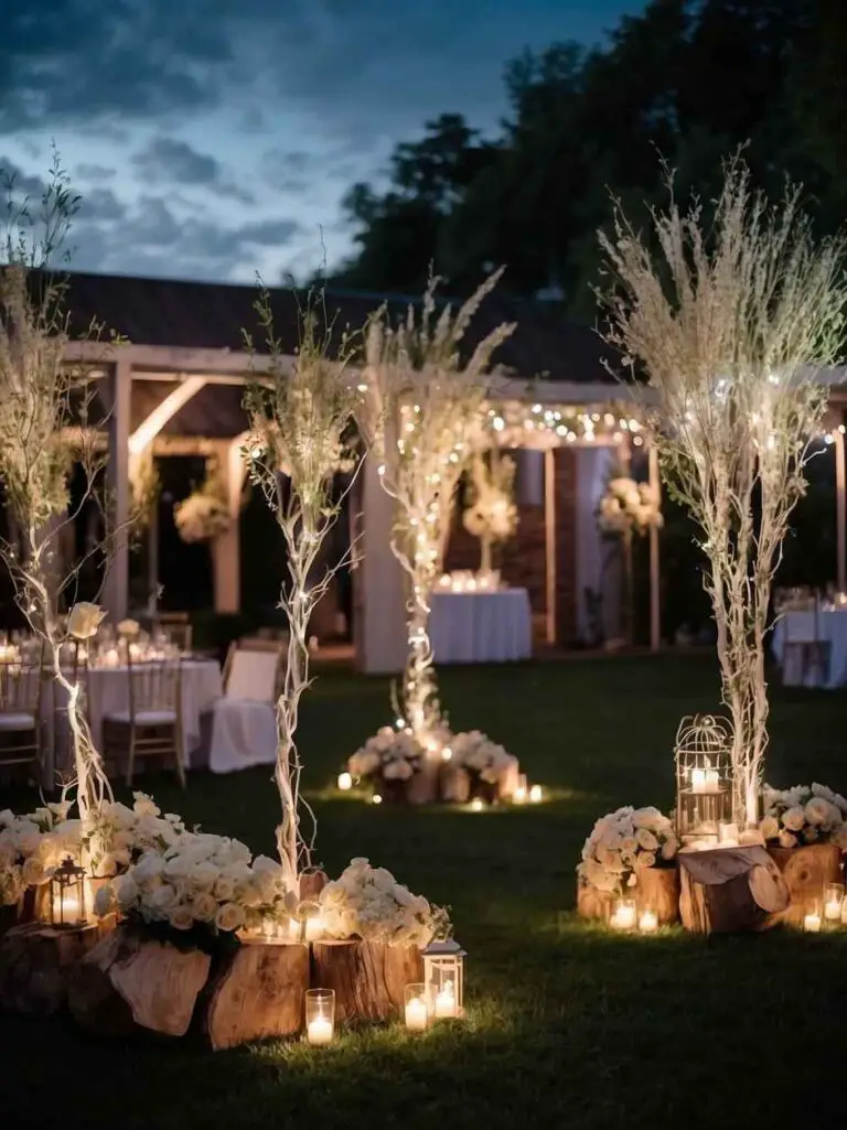 Charming Outdoor Rustic Wedding Reception Decor Ideas