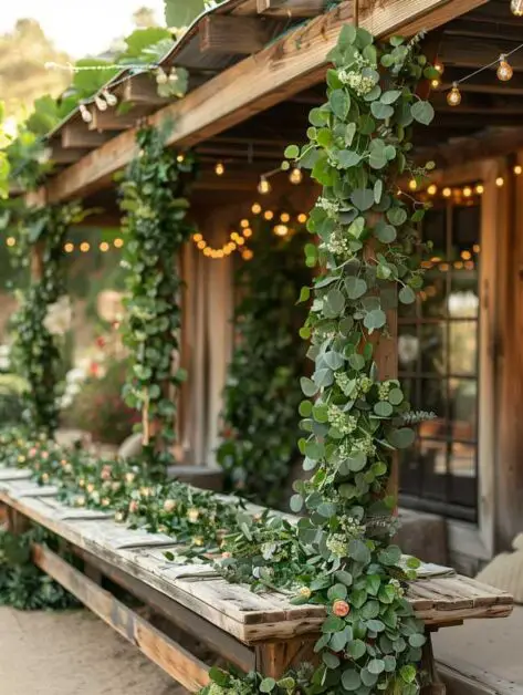 Charming Outdoor Rustic Wedding Reception Decor Ideas