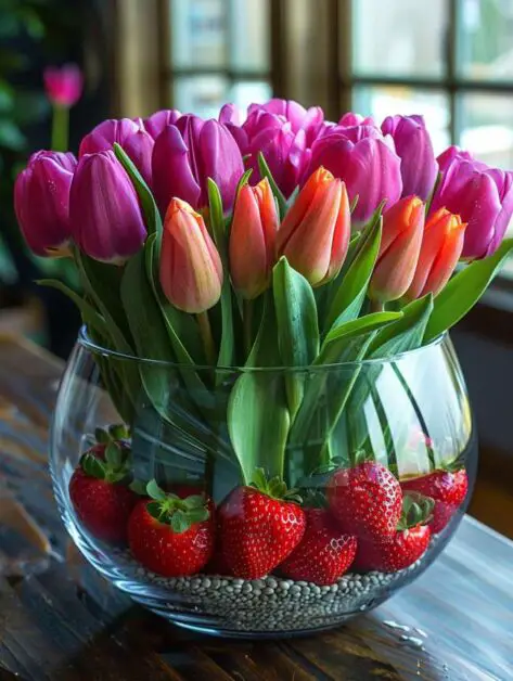 20 Creative Strawberry Centerpiece Ideas with Flowers