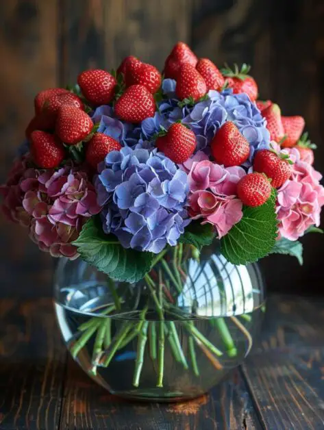 20 Creative Strawberry Centerpiece Ideas with Flowers