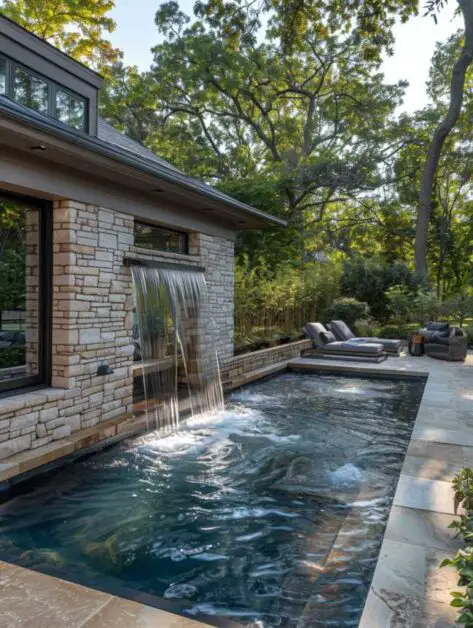 47 Stunning Small Backyard Pool Ideas with Waterfall in 2024