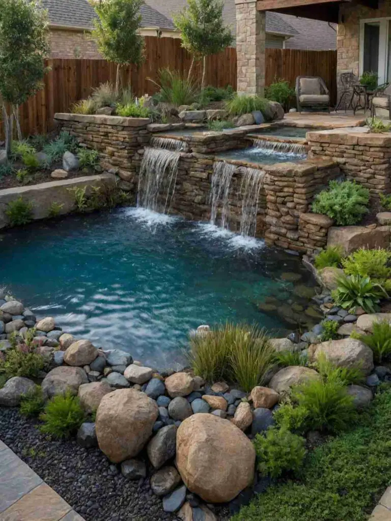 47 Stunning Small Backyard Pool Ideas with Waterfall in 2024