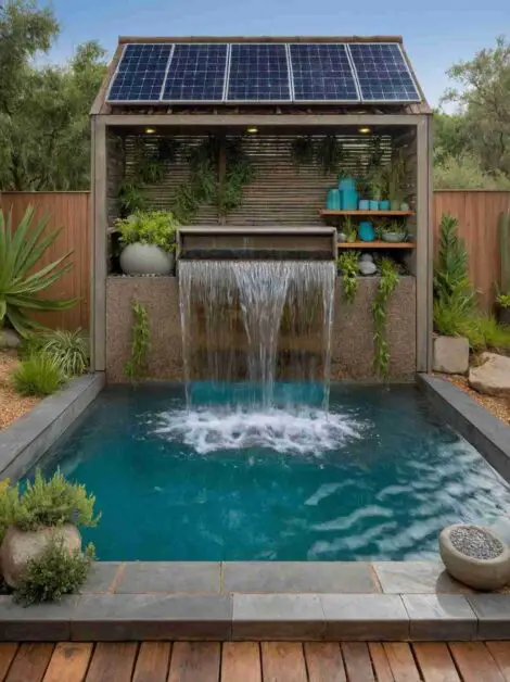 47 Stunning Small Backyard Pool Ideas with Waterfall in 2024