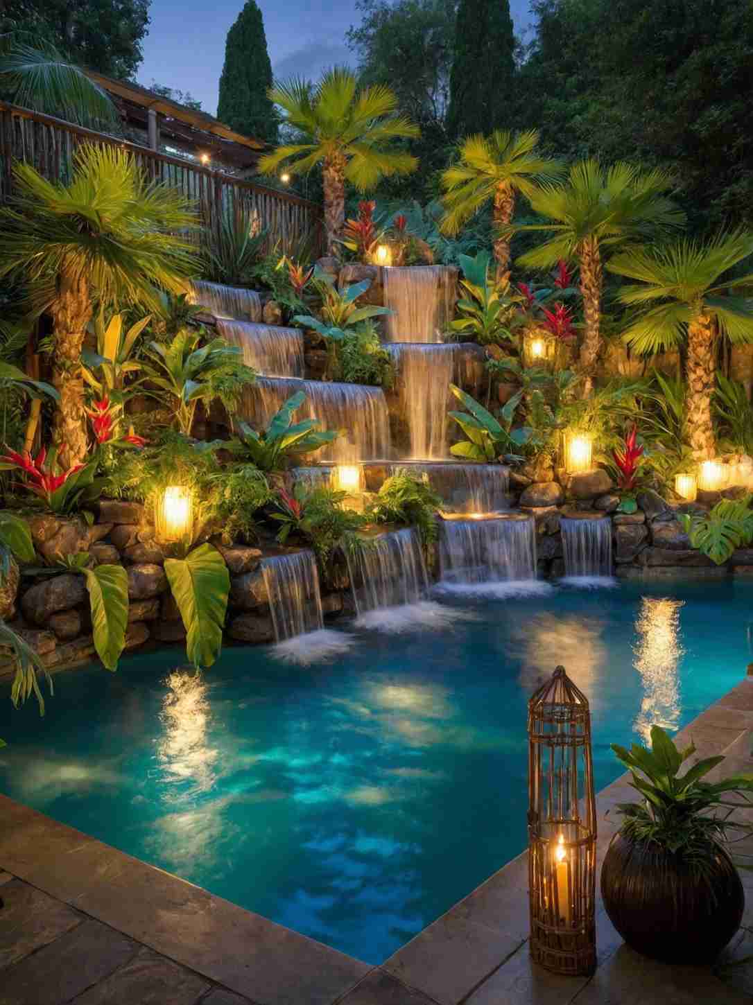 47 Stunning Small Backyard Pool Ideas with Waterfall in 2024