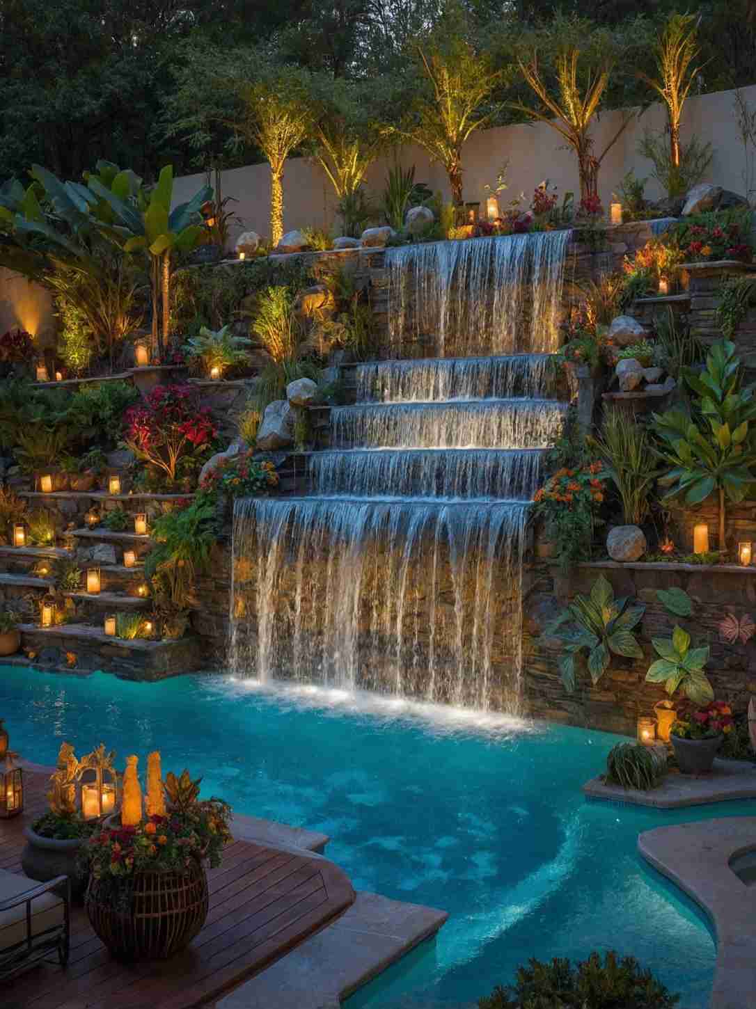 47 Stunning Small Backyard Pool Ideas with Waterfall in 2024