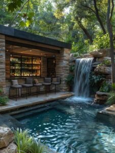 47 Stunning Small Backyard Pool Ideas with Waterfall in 2024