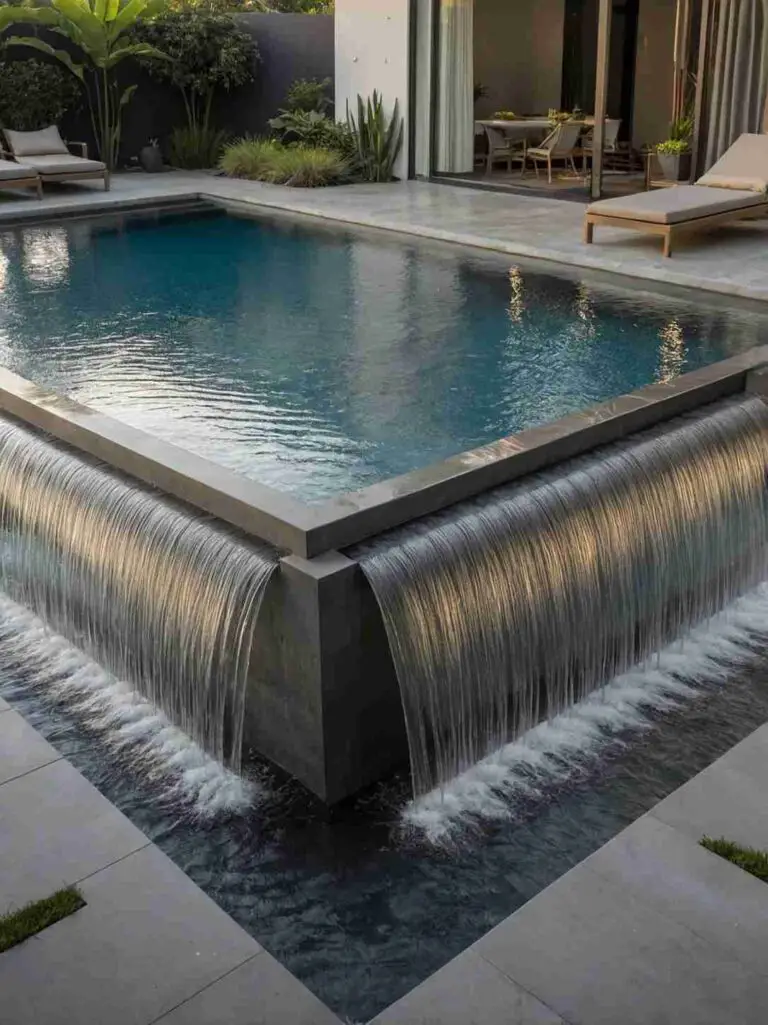 47 Stunning Small Backyard Pool Ideas with Waterfall in 2024