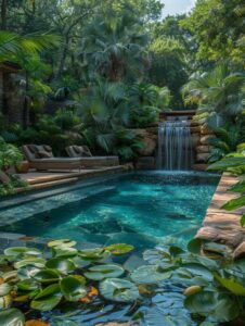 47 Stunning Small Backyard Pool Ideas with Waterfall in 2024