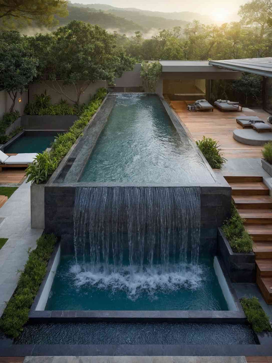 47 Stunning Small Backyard Pool Ideas with Waterfall in 2024