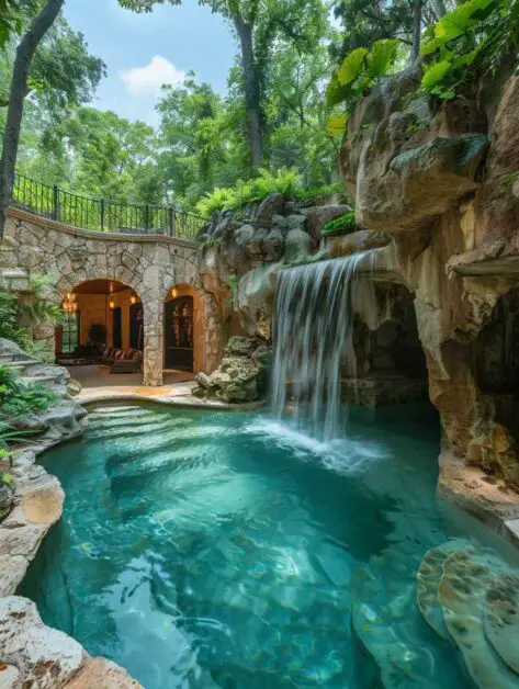 47 Stunning Small Backyard Pool Ideas with Waterfall in 2024