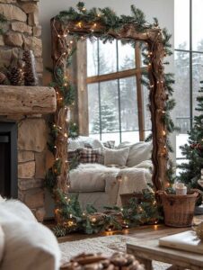 22 Stunning Mirror Decorating Ideas for Christmas Festivities