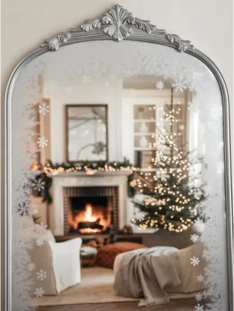 22 Stunning Mirror Decorating Ideas for Christmas Festivities