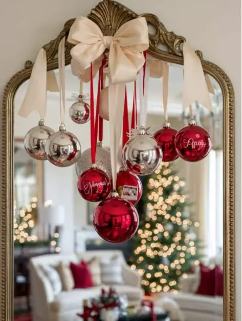 22 Stunning Mirror Decorating Ideas for Christmas Festivities