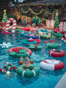 25 Best Swimming Pool Decoration Ideas for Christmas