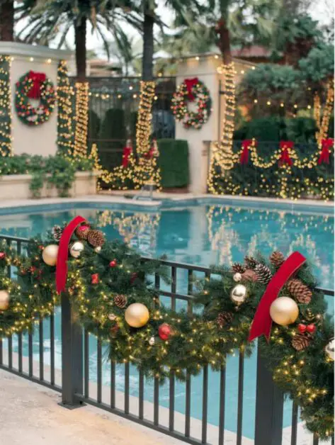 25 Best Swimming Pool Decoration Ideas for Christmas