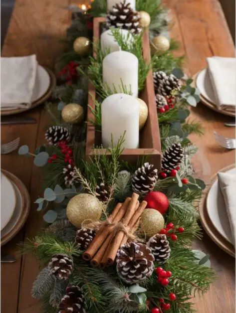 27 Farmhouse Christmas Dining Table Decor Ideas You’ll Love