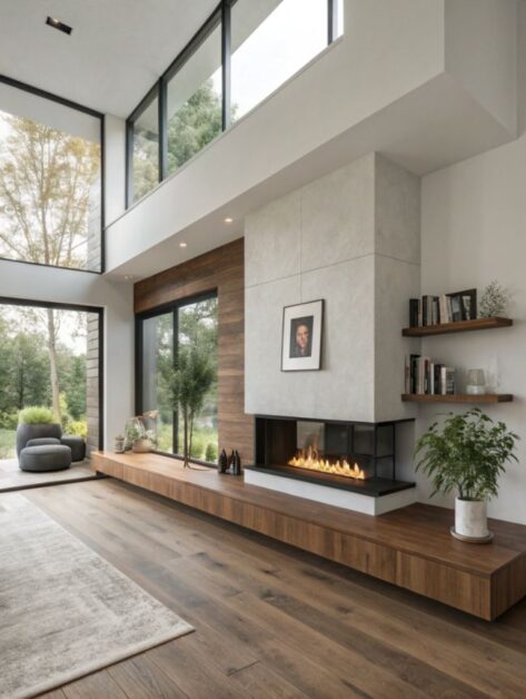 30 Inspiring Fireplace Wooden Hearth Ideas