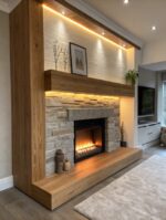 30 Inspiring Fireplace Wooden Hearth Ideas