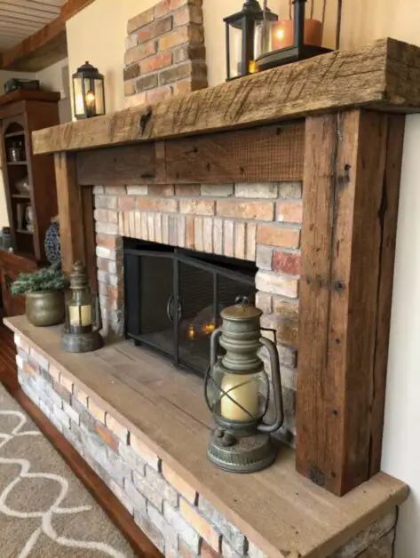 30 Inspiring Fireplace Wooden Hearth Ideas