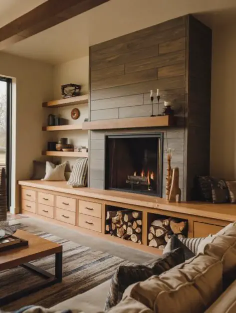 30 Inspiring Fireplace Wooden Hearth Ideas
