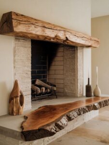 30 Inspiring Fireplace Wooden Hearth Ideas