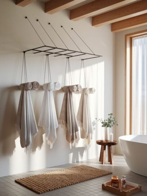 Top 30 Bathroom Towel Hanging Ideas for Stylish Spaces