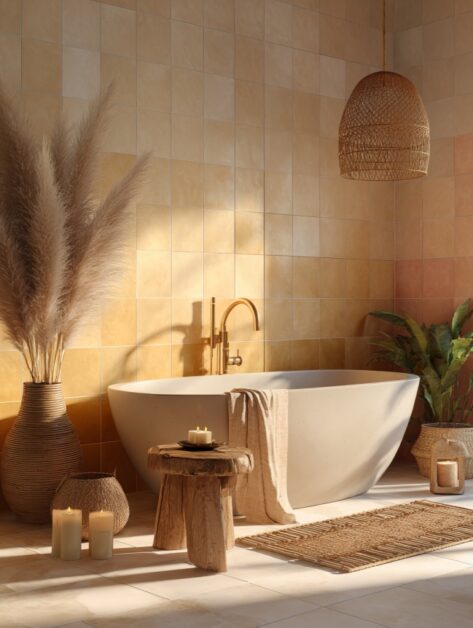 79 Modern Boho Bathroom Tile Ideas