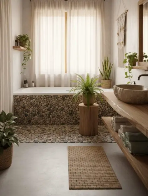 79 Modern Boho Bathroom Tile Ideas
