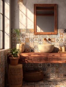 79 Modern Boho Bathroom Tile Ideas