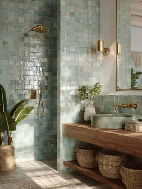 79 Modern Boho Bathroom Tile Ideas