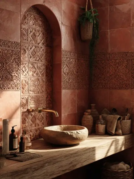 79 Modern Boho Bathroom Tile Ideas