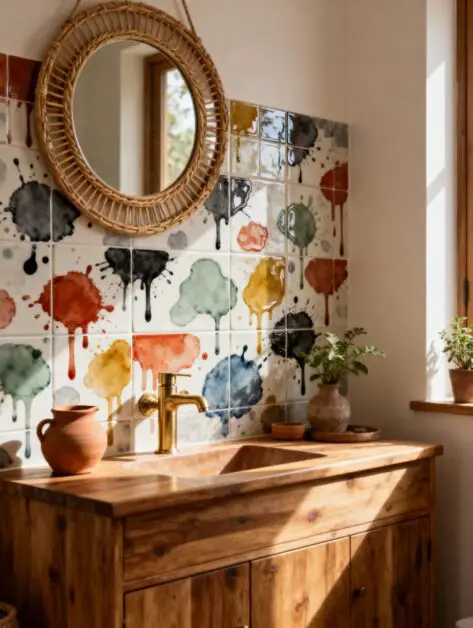 79 Modern Boho Bathroom Tile Ideas